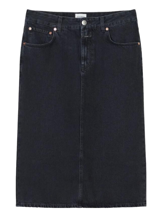 CLOSED Closed Midi Skirt with Button Closure and Five Pockets
